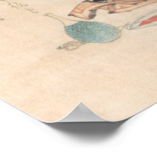 Ancient Japanese Demon Painting Poster | Zazzle