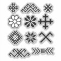 Ancient Latvian symbols Jumis Star Cross Star Sticker | Zazzle