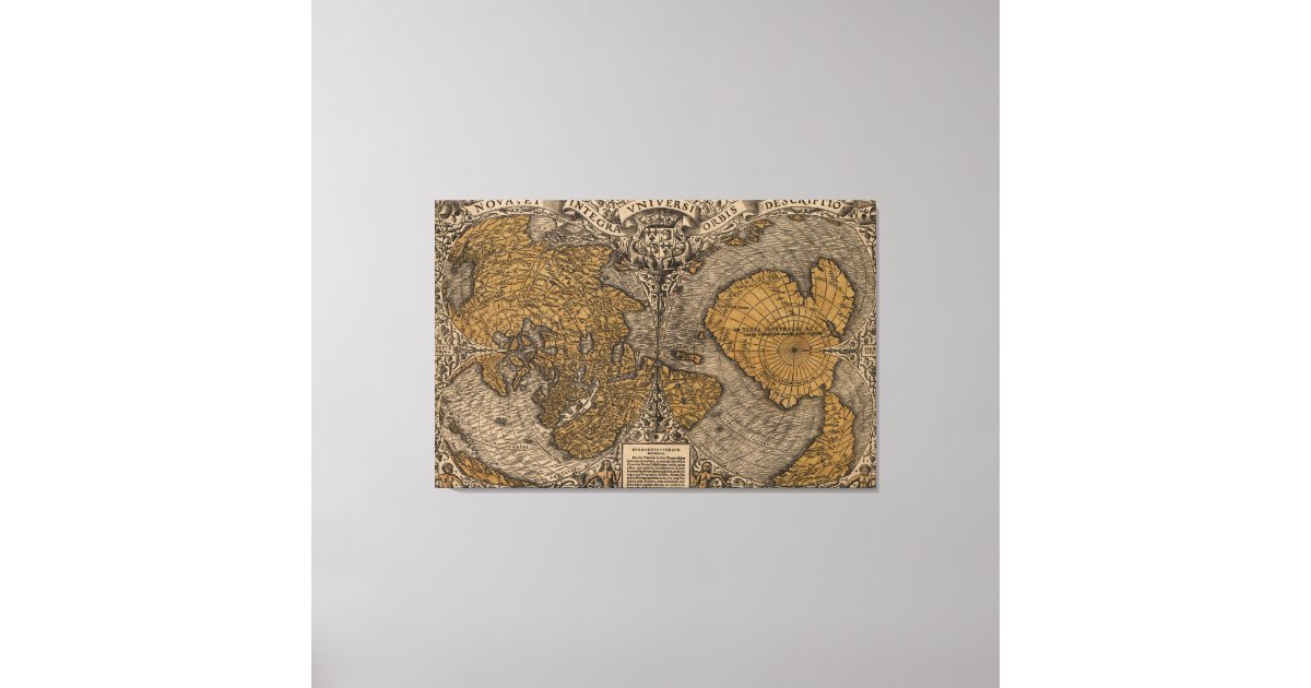 Ancient Map of The World (1531) Canvas Print | Zazzle