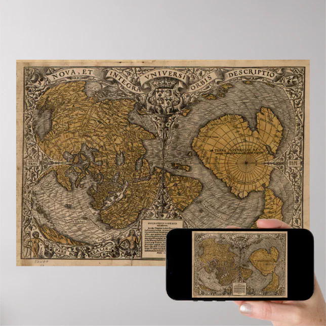 Ancient Map of The World (1531) Poster | Zazzle