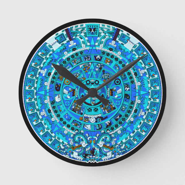 Ancient Mayan Maya Calendar Symbol Wall Clock ~ | Zazzle