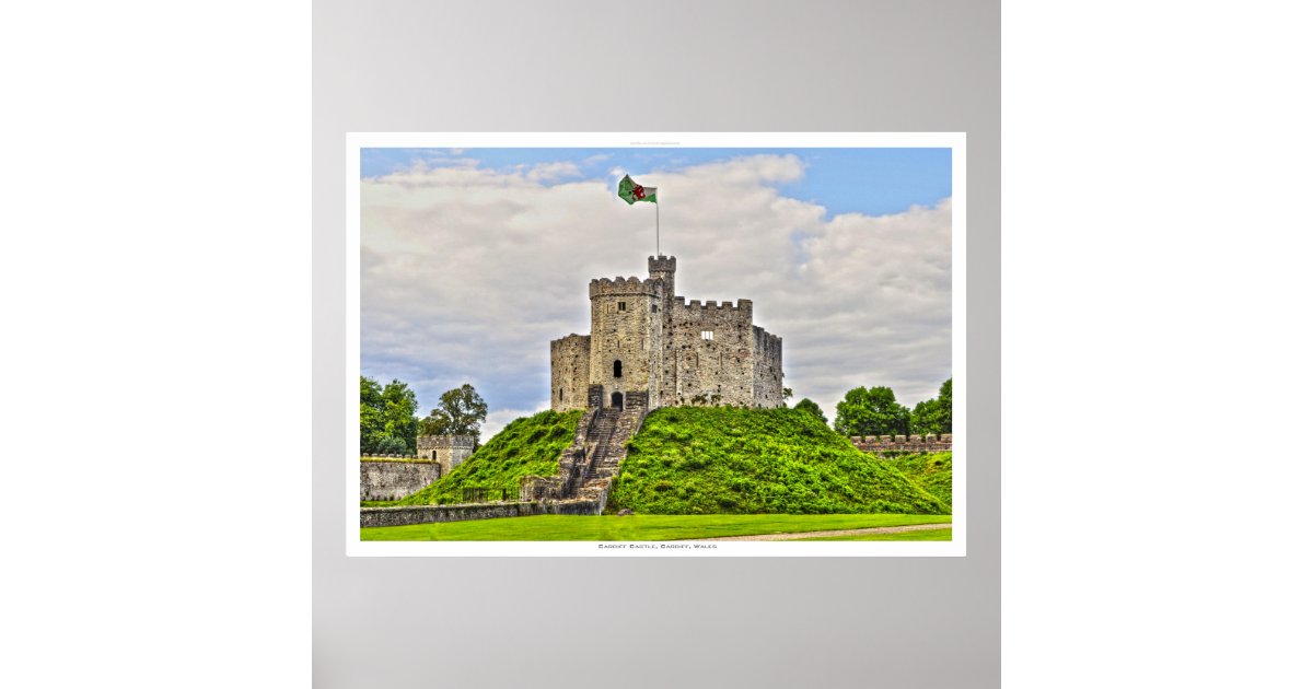 Ancient Medieval Cardiff Castle, Cardiff, Wales Poster | Zazzle