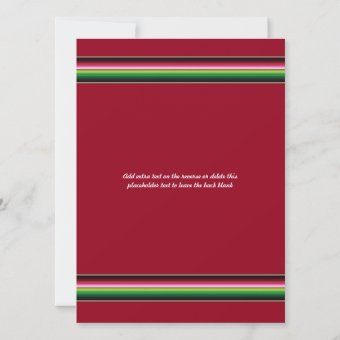 Ancient Mexican Sun Serape Party Invitation | Zazzle