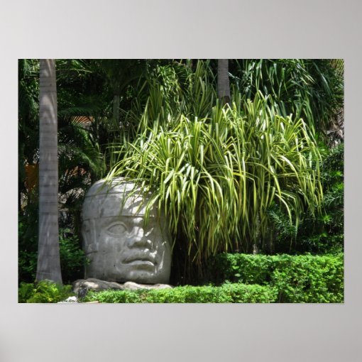 Ancient Olmec Head 2 Poster | Zazzle