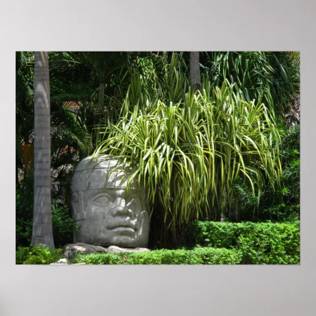 Ancient Olmec Head 2 Poster | Zazzle