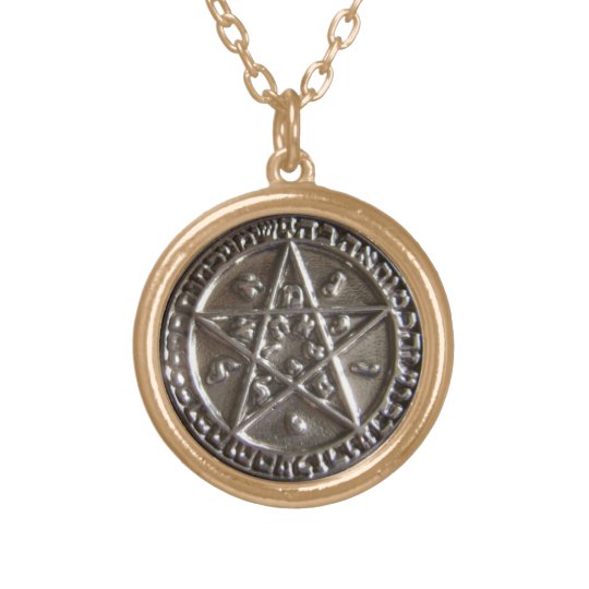 ANCIENT POWERFUL PAGAN TALISMAN GOLD PLATED NECKLACE | Zazzle.com