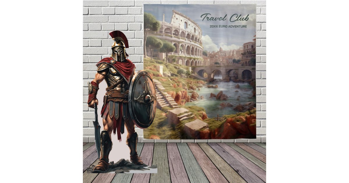 Ancient Roman Colosseum Scene Backdrop Tapestry | Zazzle