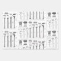 Ancient Roman Columns Architectural Drawings Wrapping Paper Sheets | Zazzle