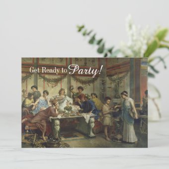 Ancient Roman Dinner Party Feast Invitation | Zazzle