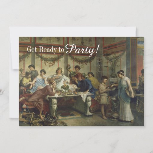 Ancient Roman Dinner Party Feast Invitation | Zazzle