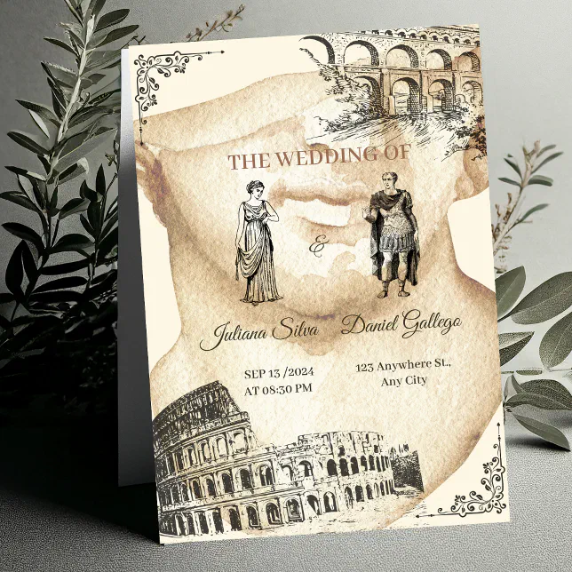 Ancient Roman Empire Wedding Invitation | Zazzle