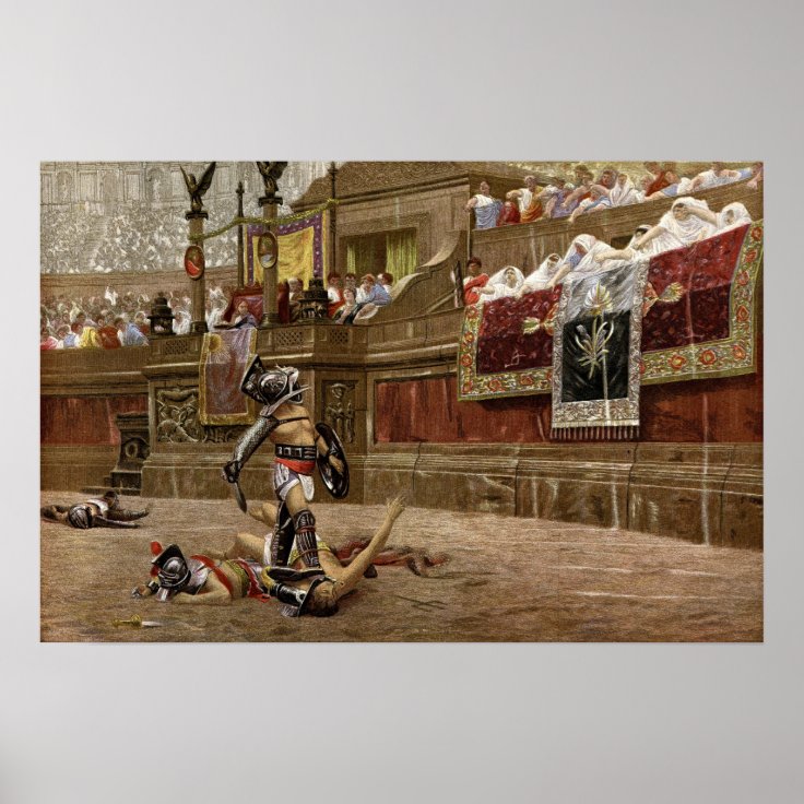 Ancient Roman Gladiators Poster | Zazzle