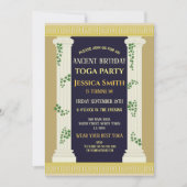 Ancient Roman Toga Birthday Party Ivy Invitation | Zazzle