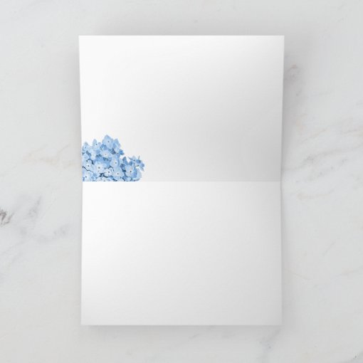 Ancient Rome Blue Hydrangea Thank You Card | Zazzle