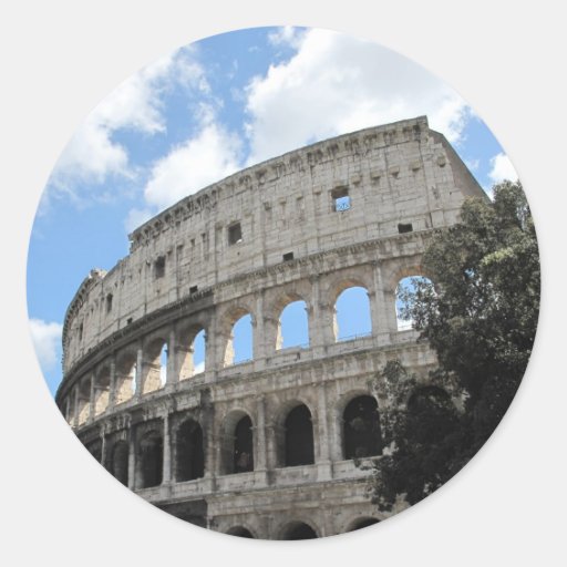 Ancient Rome Colosseum Classic Round Sticker | Zazzle