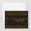 Ancient Sparta Greece scene on greek pattern Postcard | Zazzle