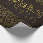 Ancient Sparta Greece scene on greek pattern Wrapping Paper | Zazzle
