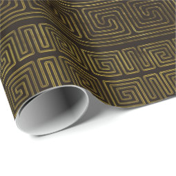 Ancient Sparta Greece scene on greek pattern Wrapping Paper | Zazzle