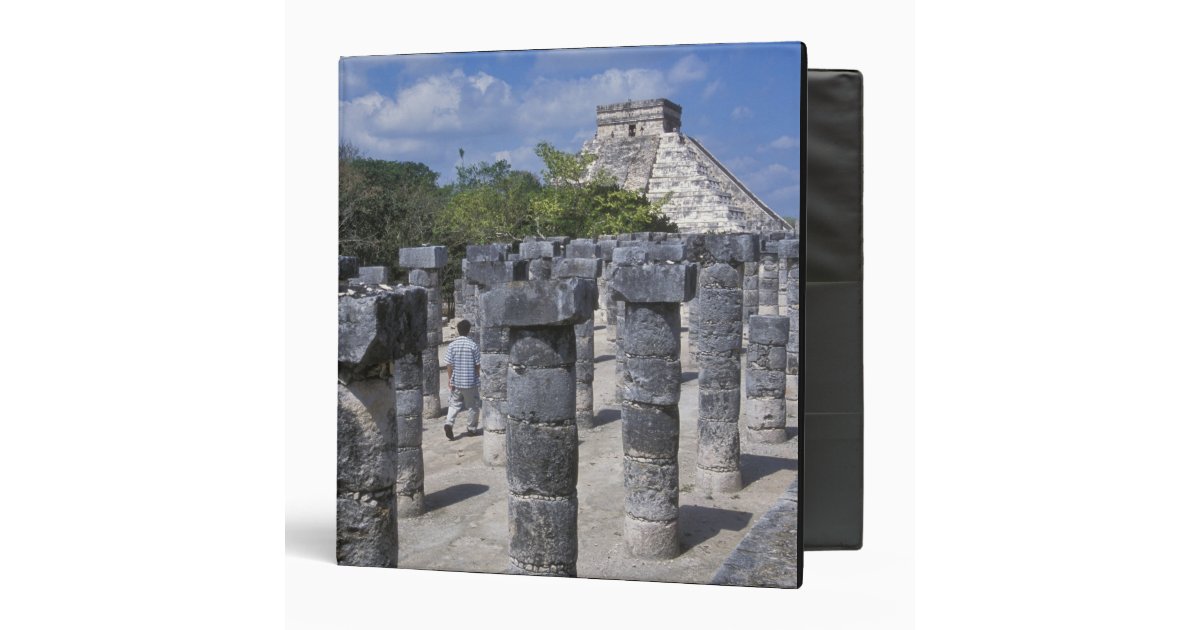 Ancient Stone pillars in Chichen Itza. Central Binder | Zazzle