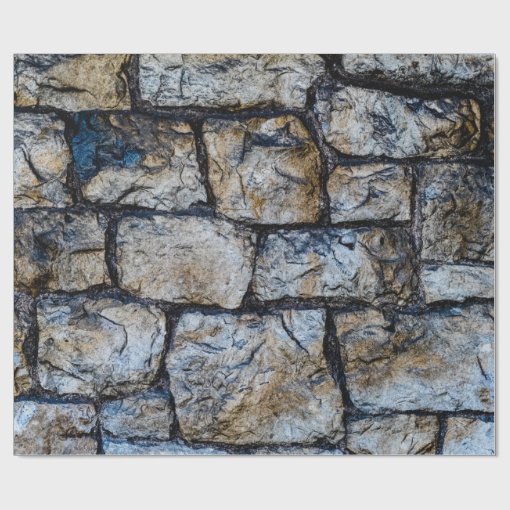 Ancient Stone Wall Wrapping Paper | Zazzle
