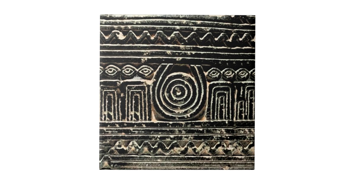 Ancient Sumerian Mesopotamian Pattern Ceramic Tile | Zazzle