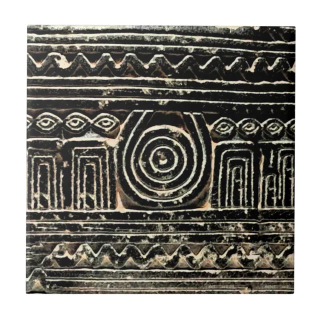 Ancient Sumerian Mesopotamian Pattern Ceramic Tile | Zazzle