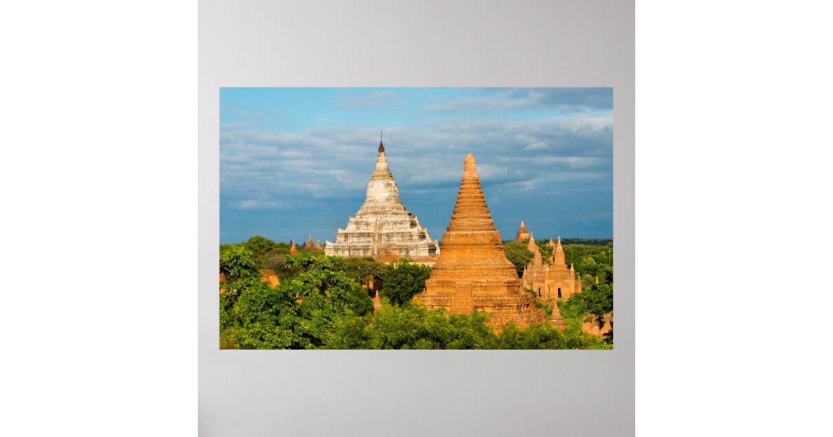 Ancient Temples and Pagodas | Bagan Poster | Zazzle