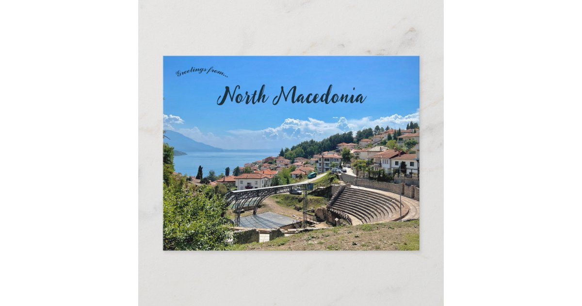 Ancient Theatre of Ohrid North Macedonia Postcard | Zazzle