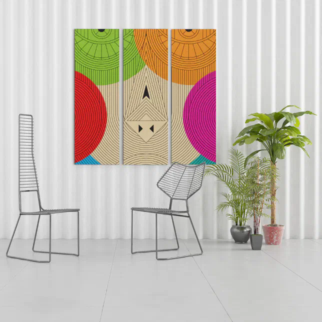 Ancient triangle triptych | Zazzle