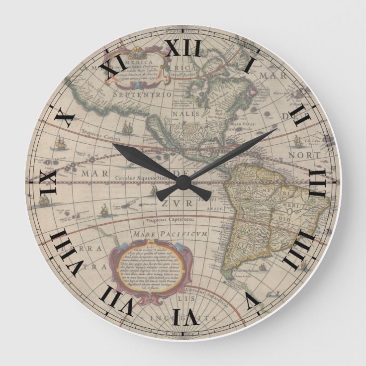 Ancient World Map Clock | Zazzle