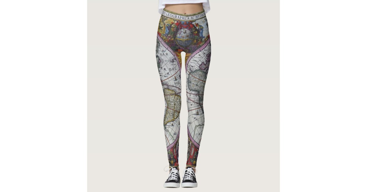 Ancient World Map Leggings | Zazzle