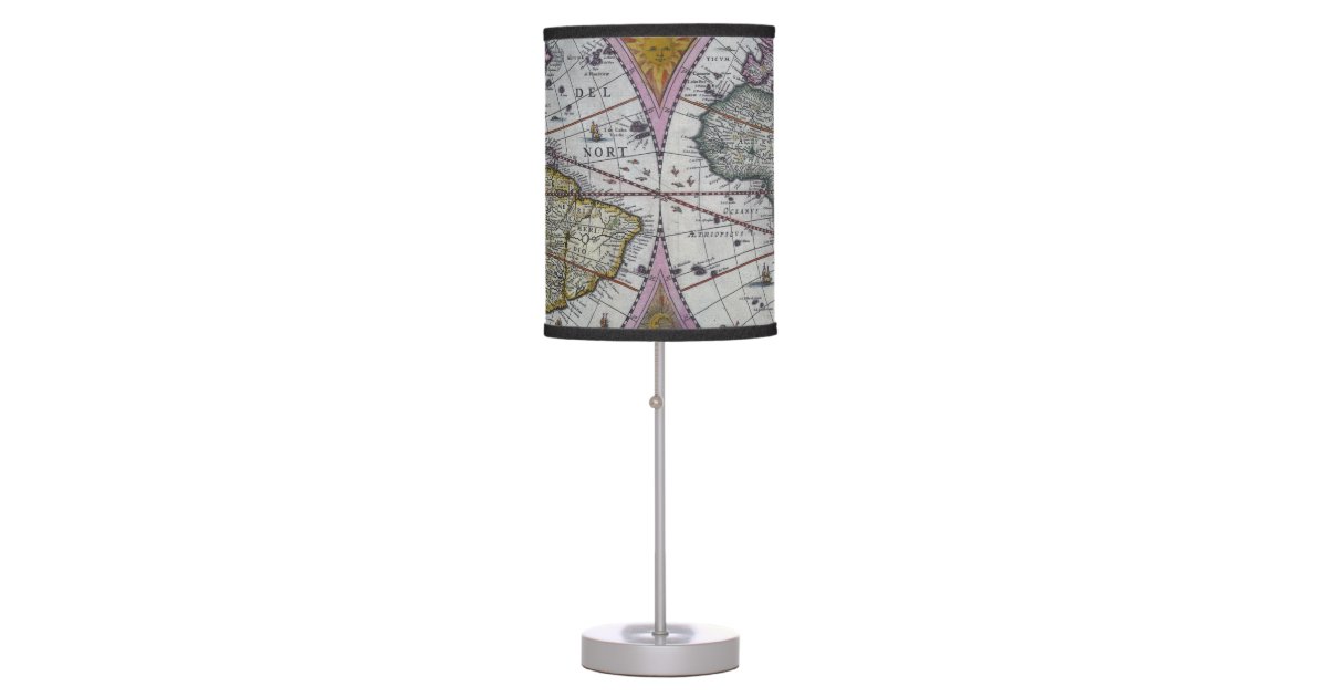 Ancient World Map Table Lamp | Zazzle