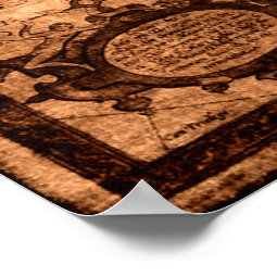 Ancient World Traveler - Map & Compass Rose Poster | Zazzle