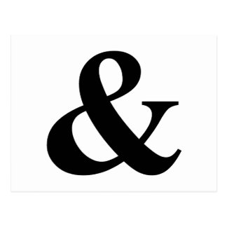 Ampersand And Sign Postcards | Zazzle