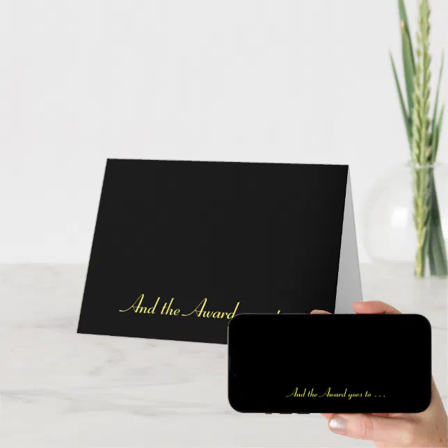 And the Award goes to..., card | Zazzle