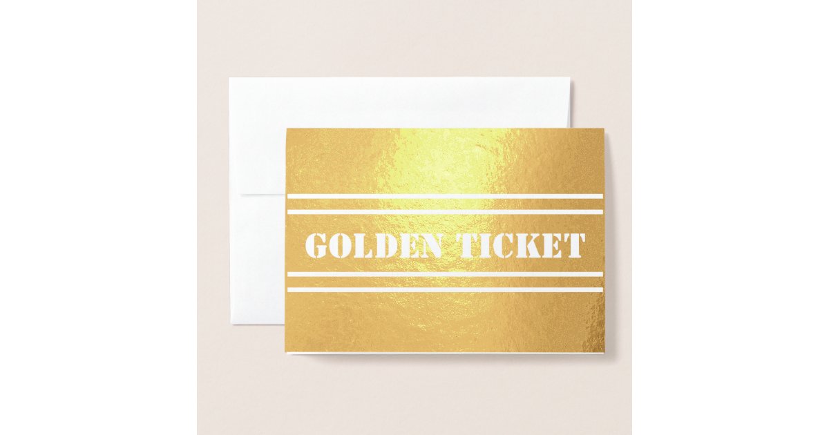 And the Winner is, Golden Ticket Foil Card | Zazzle