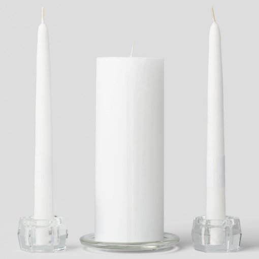 And Two Shall Become One Elegant Royal Blue Rose Unity Candle Set | Zazzle