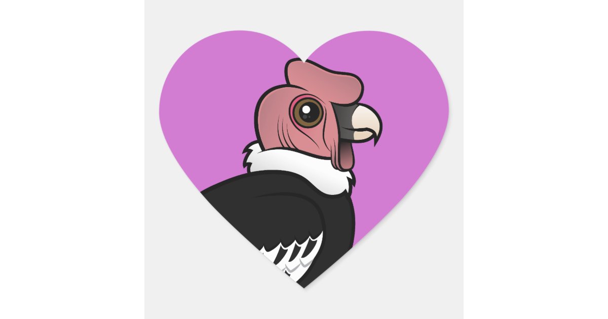 Andean Condor Heart Sticker | Zazzle