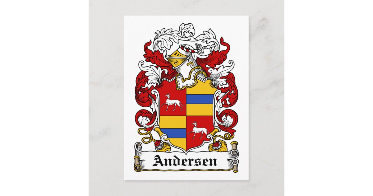 Andersen Family Crest Postcard | Zazzle