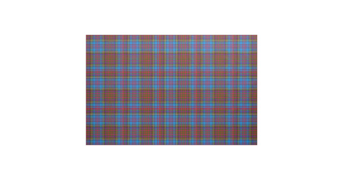 Anderson Clan Tartan Modern-Dark Fabric | Zazzle