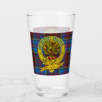 Anderson Clan Tartan & Motif Glass | Zazzle