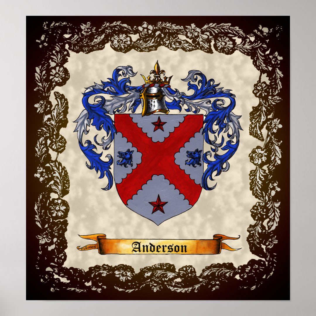 Anderson Coat of Arms Poster | Zazzle