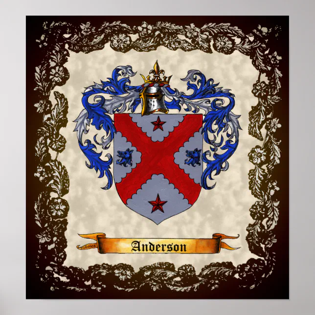 Anderson Coat of Arms Poster | Zazzle
