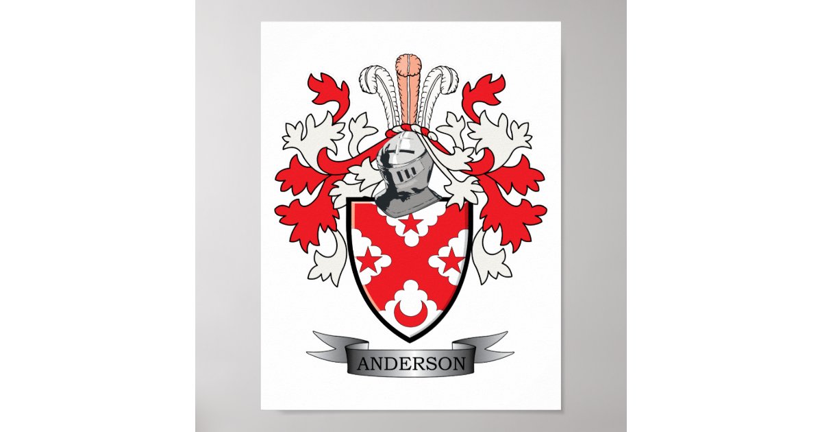 Anderson Family Crest Coat of Arms Poster | Zazzle Anderson Family Crest Coat of Arms Poster | Zazzle