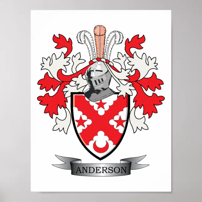 Anderson Family Crest Coat of Arms Poster | Zazzle