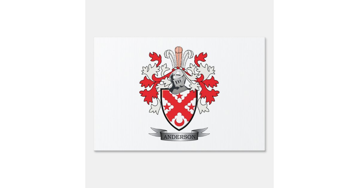 Anderson Family Crest Coat of Arms Sign | Zazzle.com Anderson Family Crest Coat of Arms Sign | Zazzle.com