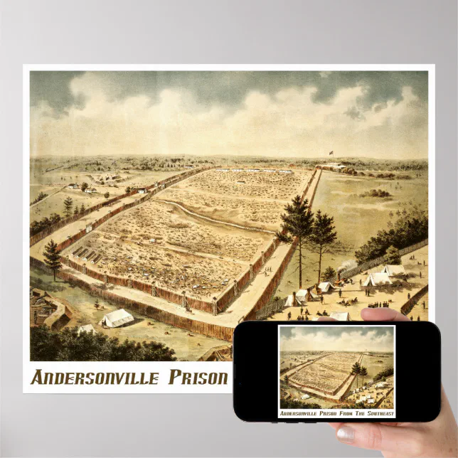 Andersonville Prison (Camp Sumter), aerial view Poster | Zazzle