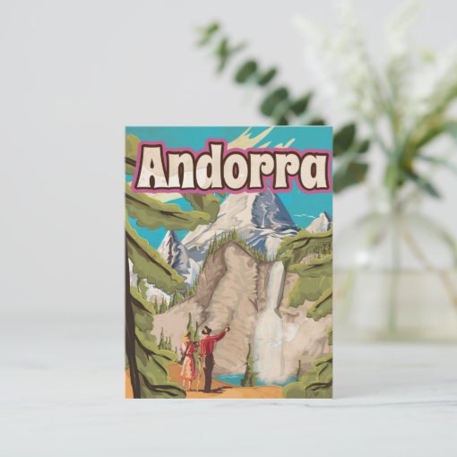 Andorra Vintage Travel Poster Postcard | Zazzle