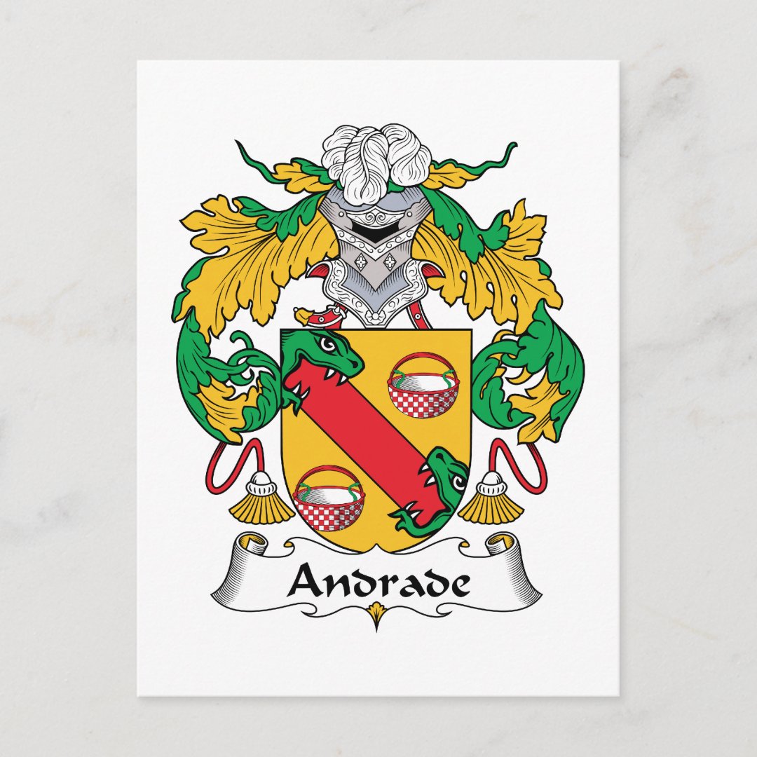 Andrade Family Crest Postcard | Zazzle