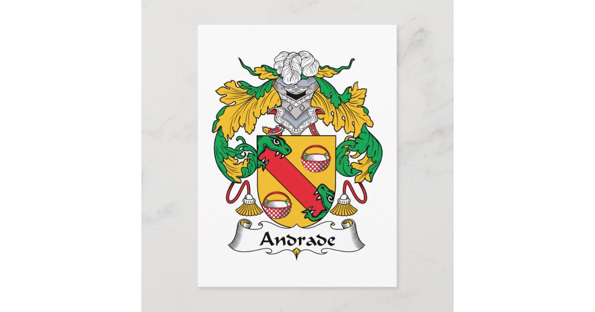Andrade Family Crest Postcard | Zazzle